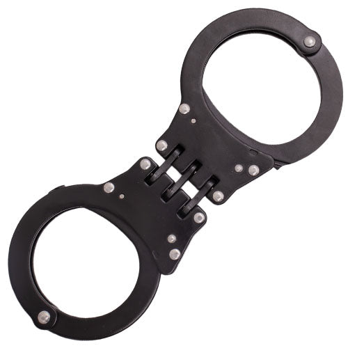 Hinged Solid Steel Handcuffs - Black – Harford Armory